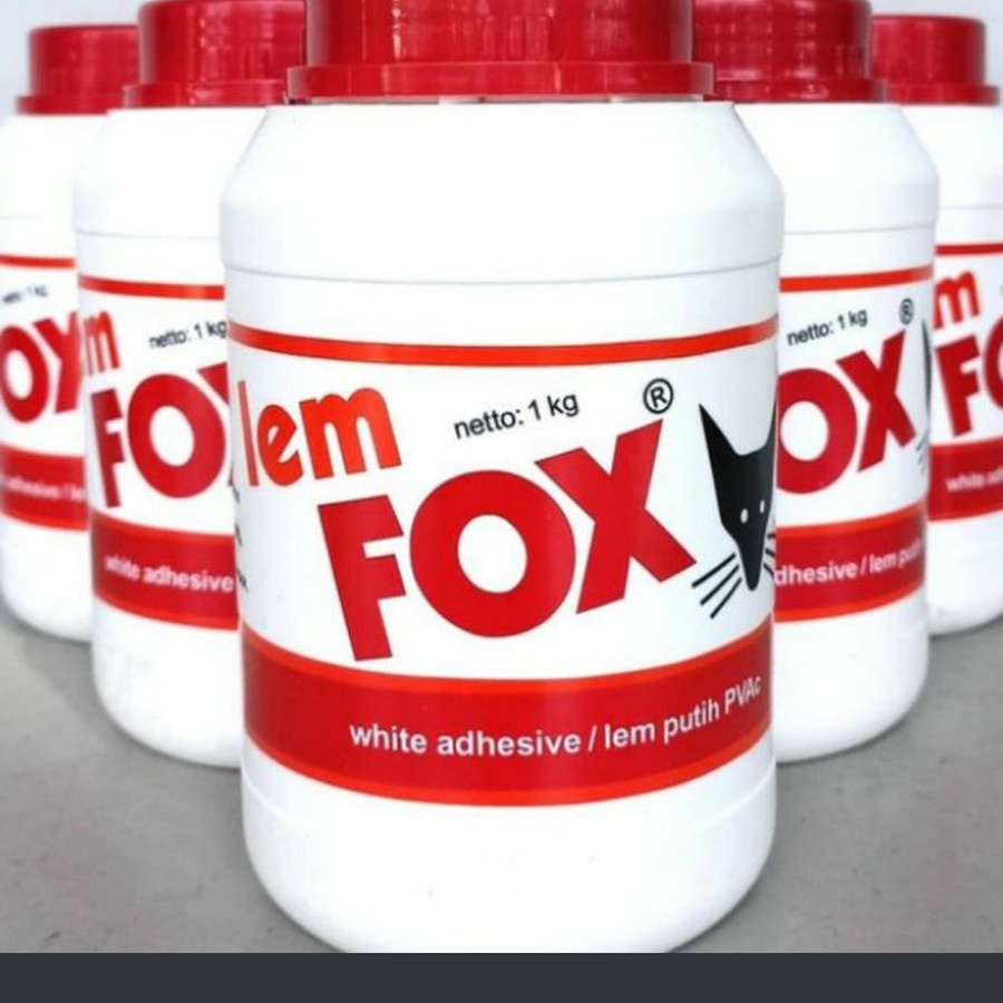 Jual Lem Fox Putih / Lem PVCAC / Lem Kertas Fox kemasan isi 1 kg ...