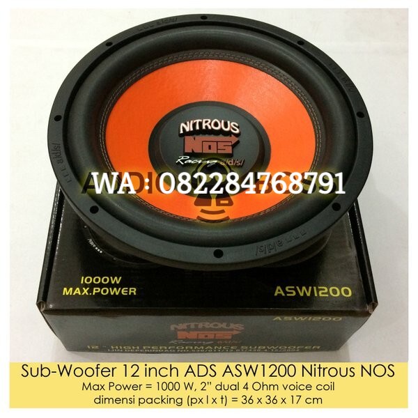 Jual Speaker Subwoofer 12 inch ADS ASW1200 Nitrous NOS 12inch ADS ...
