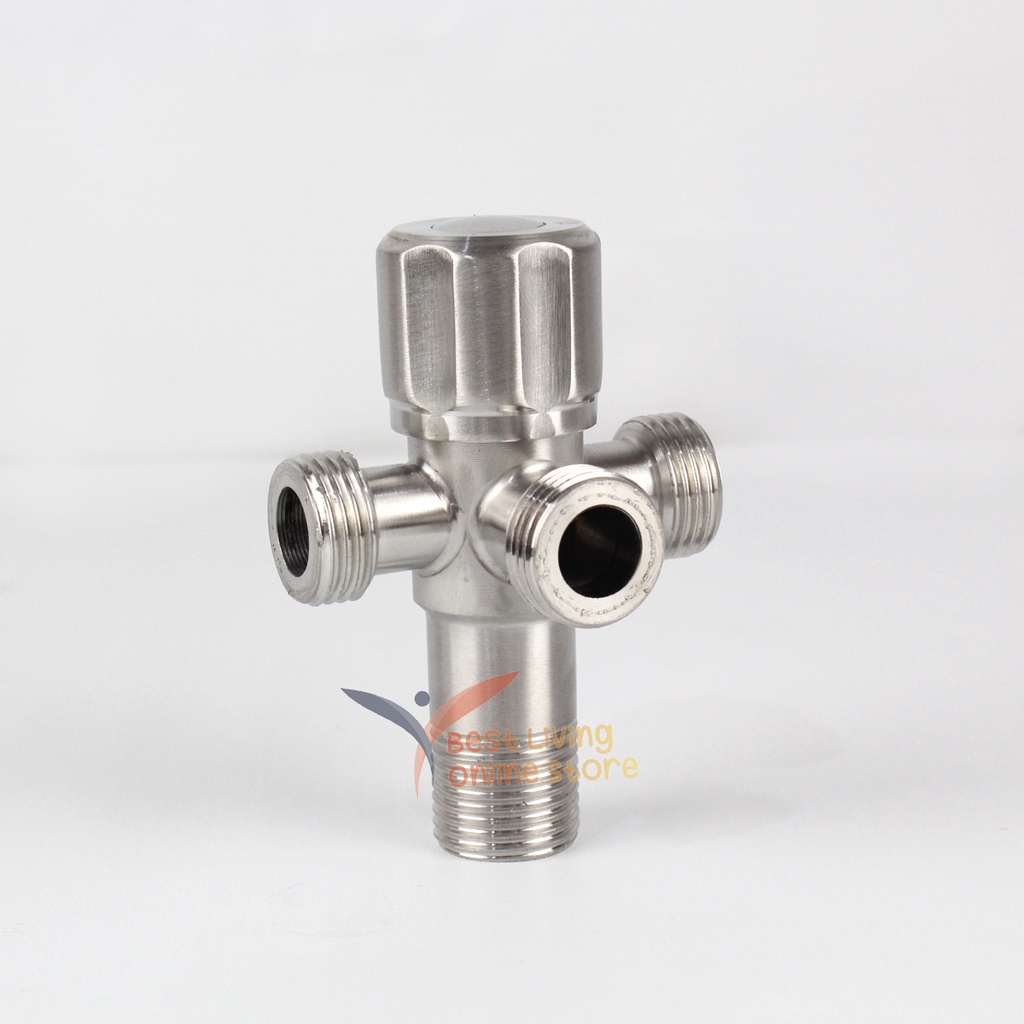 Jual Stop Keran 3 Cabang Kran tripel output T Shower Angle Valve Kamar mandi closet toilet ...