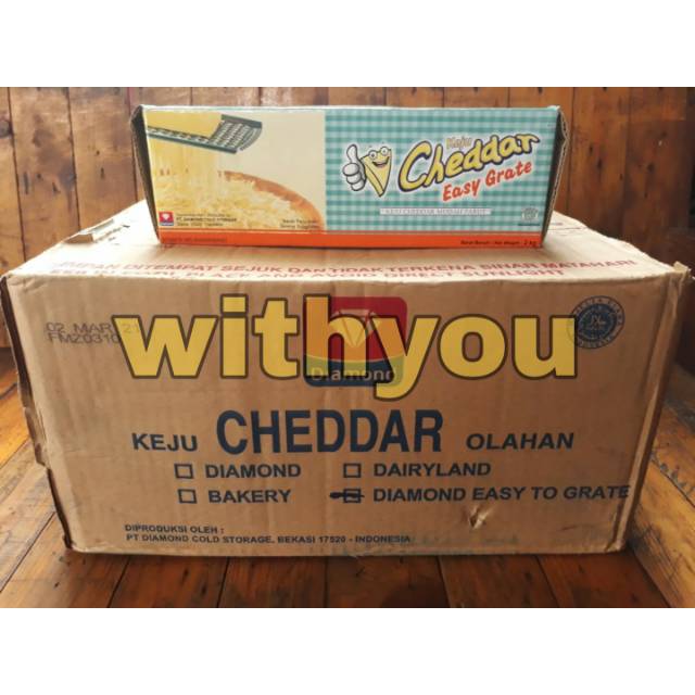 Jual MURAH!! KEJU CHEDDAR | Diamond Cheese Cheddar Easy To Grate 2kg ...