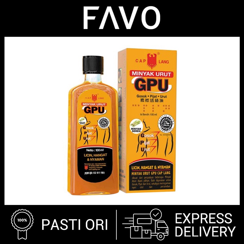 Jual Obat Gosok - Minyak Urut Cap Lang GPU Sereh - 100 mL | Shopee ...