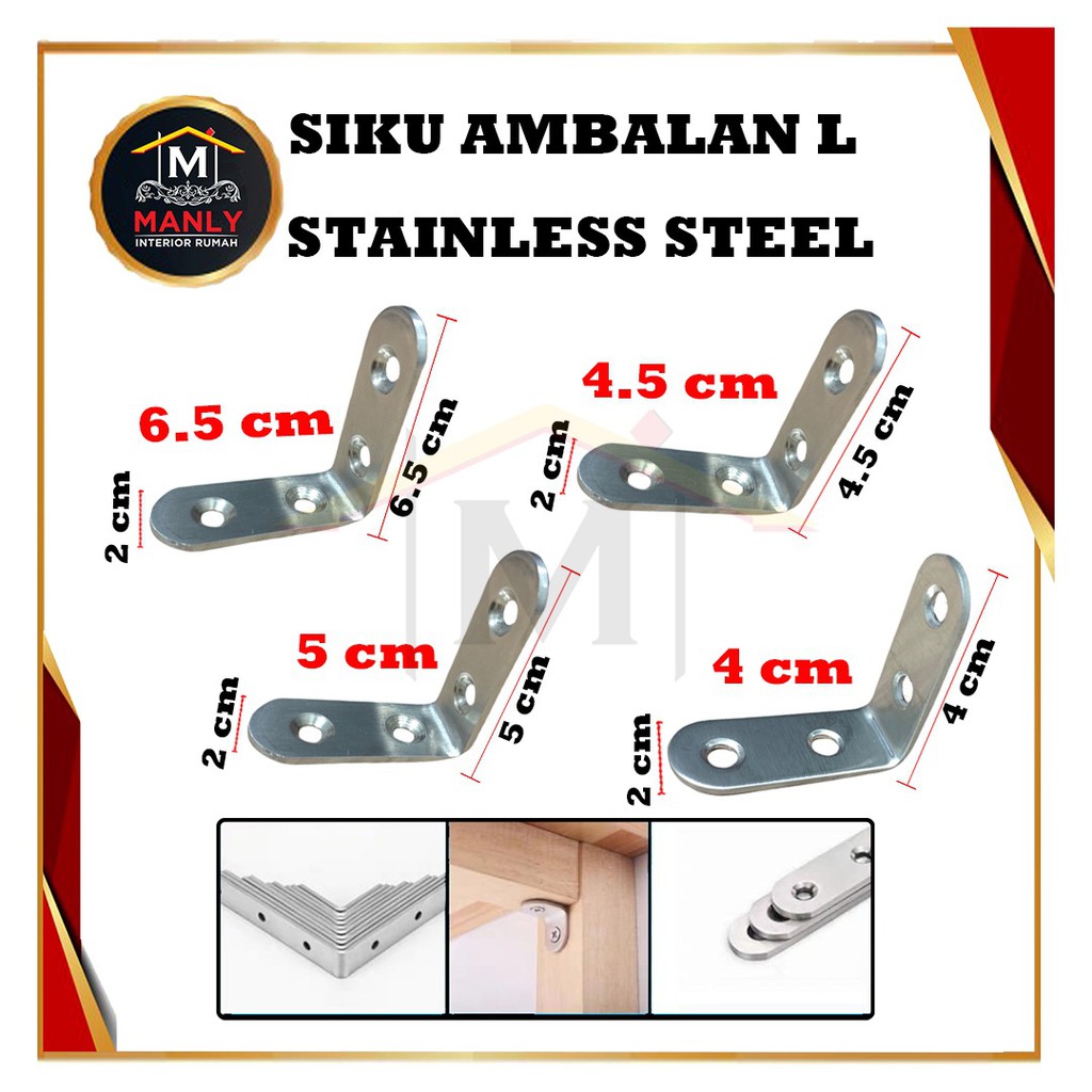 Jual Bracket Siku Ambalan L/ Siku Ambalan L 4 / 4.5 / 5 / 6.5 cm ...
