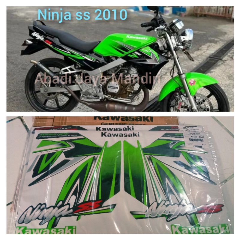 Jual Lis Striping Stiker Kawasaki Ninja Ss Hijau 2010 2011 asli ...