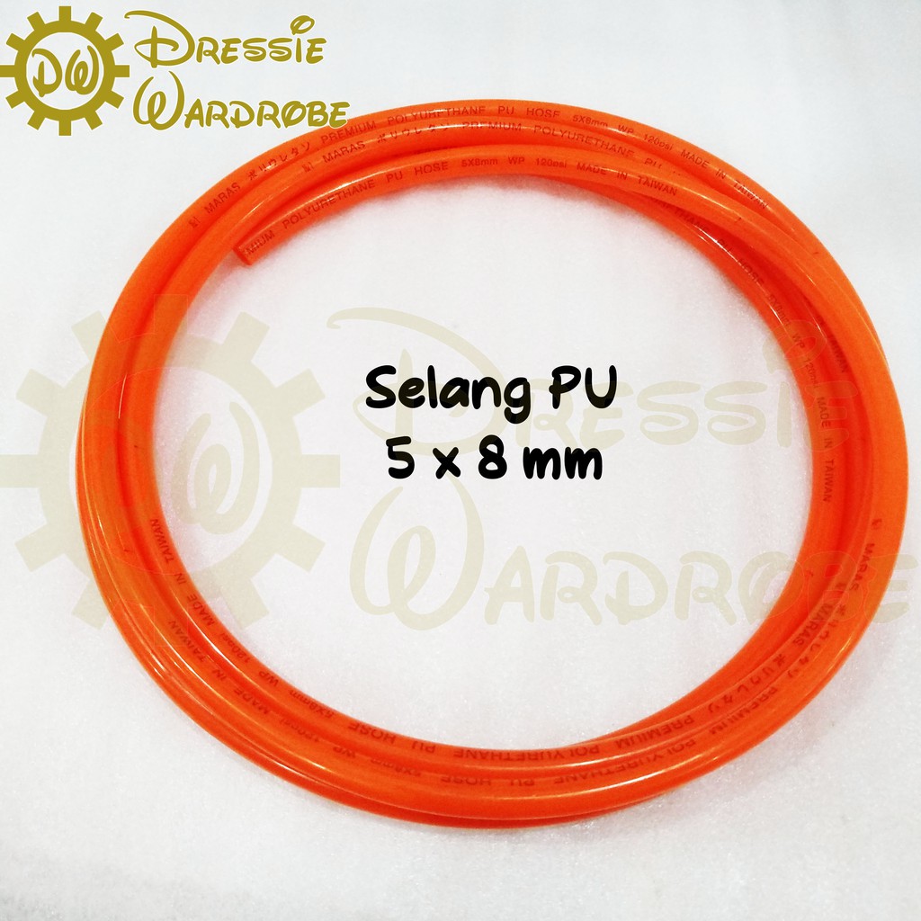 Jual Selang Air Angin Pneumatic PU Polyurethane Tube 8 mm 5x8 mm Maras ...