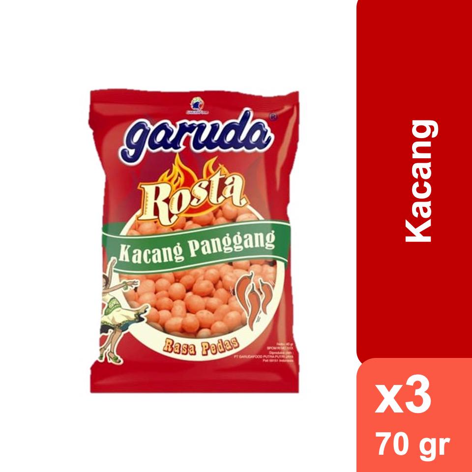 Jual Garuda Rosta Kacang Oven Rasa Pedas 3 x 70 gr | Shopee Indonesia