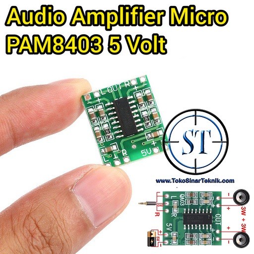 Jual Kit - Potensio PAM8403 5V Stereo 2 Ch. 3W Mini Digital HiFi ...