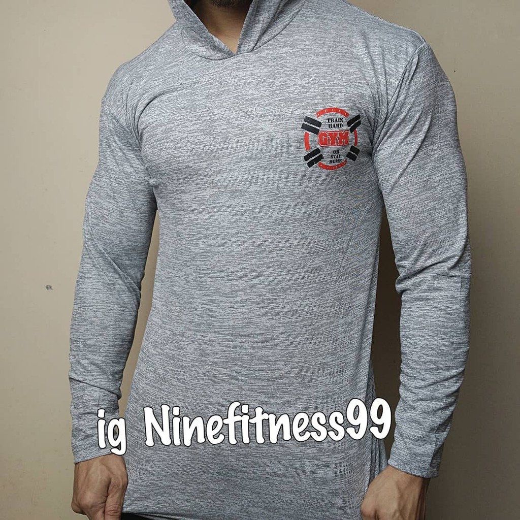 Jual Baju Hoodie tangan Panjang Train Gray Misty MB03 | Shopee Indonesia