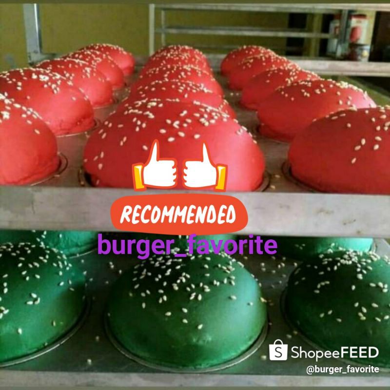Jual Roti Burger / Burger Pelangi / Burger Warna | Shopee Indonesia