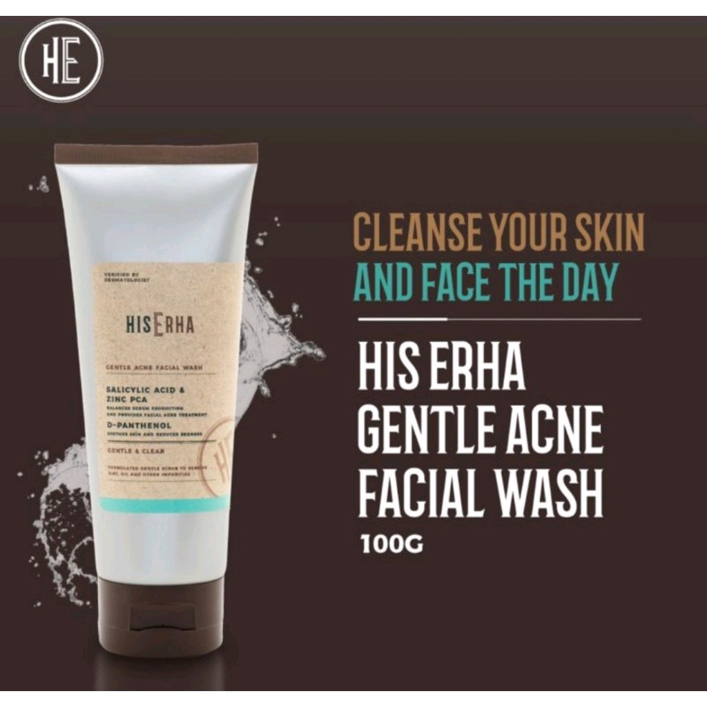 Jual His Erha Gentle Acne Facial Wash 100gr | Shopee Indonesia