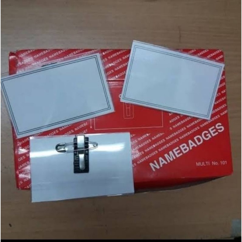 Jual Name Tag Jepit Saku per pcs uk A1 9cmx6cm | Shopee Indonesia