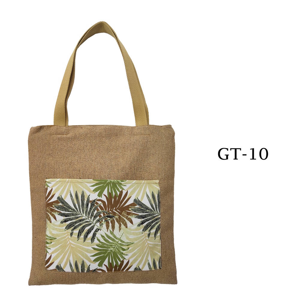 Jual Tote Bag Goni Gail Dengan Kantong Depan Tas Tote 40x34cm Motif GT ...