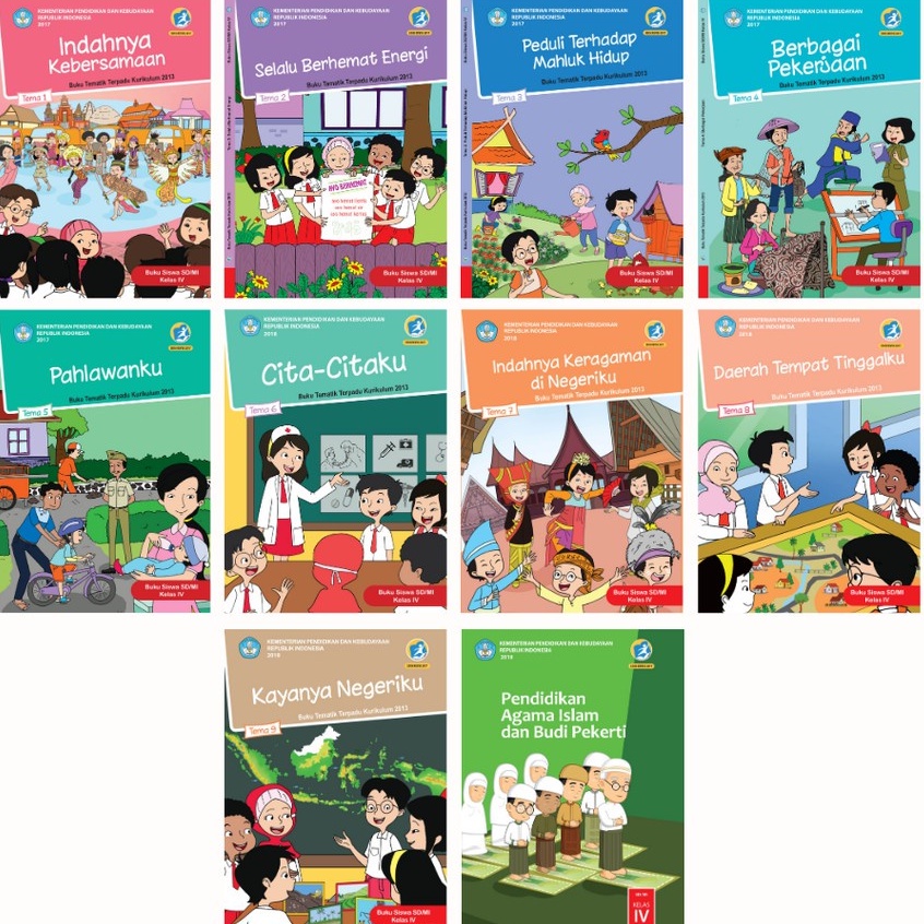 Jual KEMENDIKBUD - BUKU TEMA/TEMATIK SD Kelas 4 Tema 1,2,3,4,5,6,7,8 ...