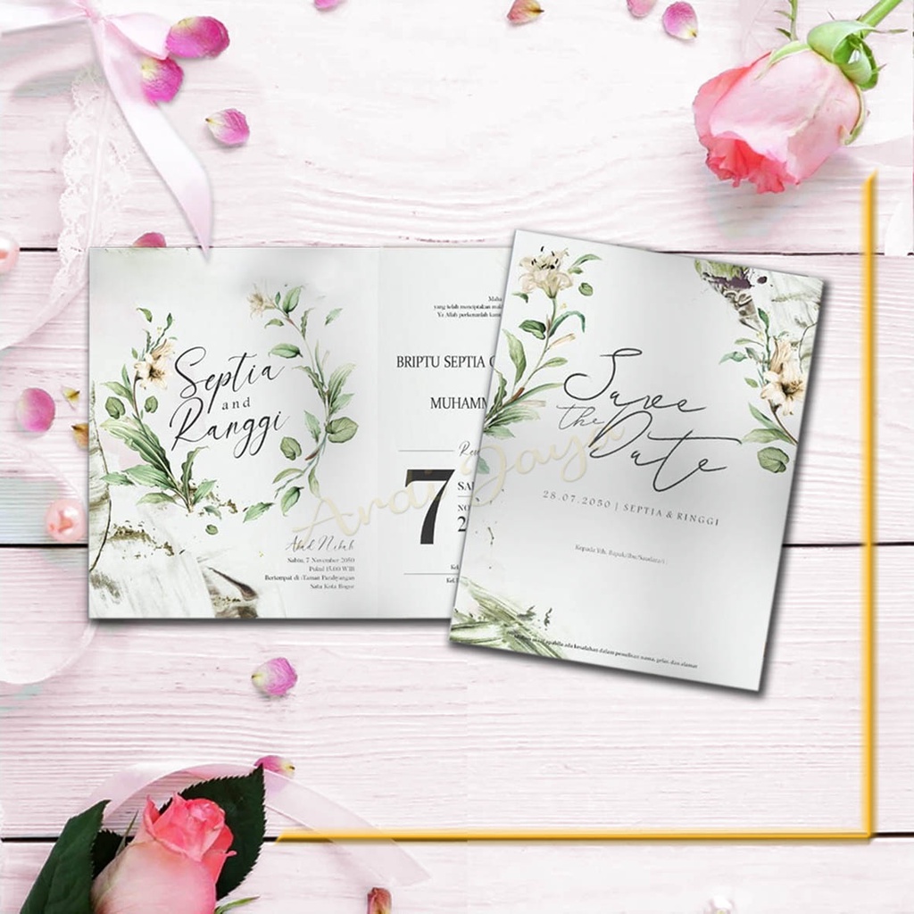 Jual Undangan Pernikahan Murah Elegan Unik I Undangan Desain Rustic ...