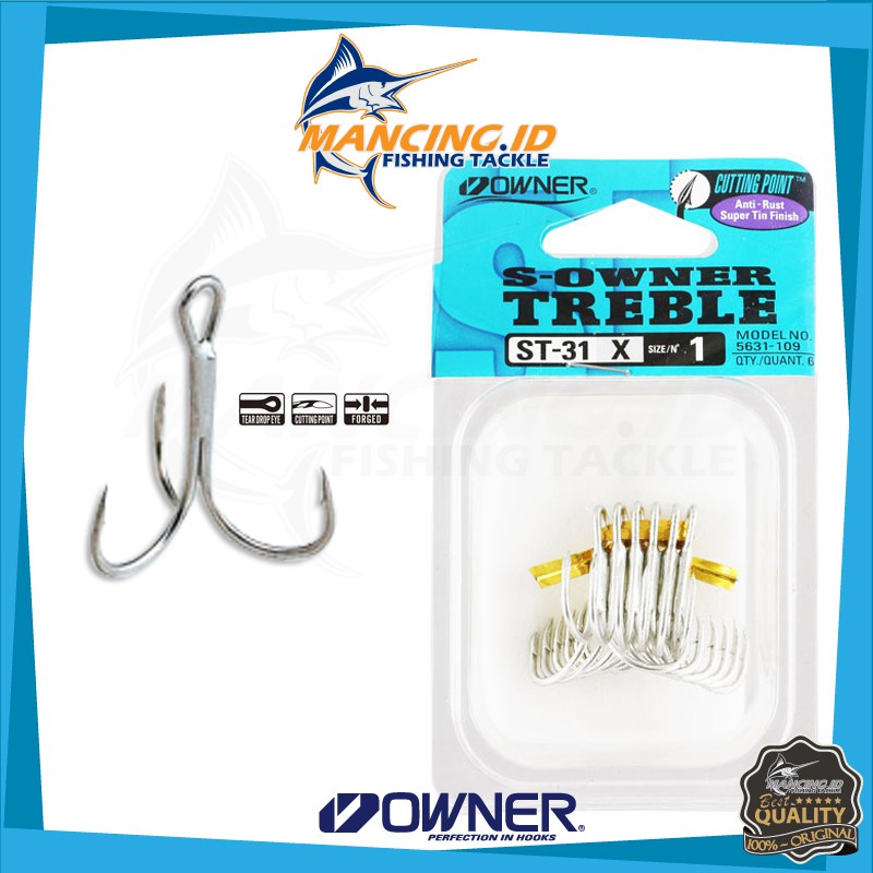 Jual Owner ST-31 TN 5631 Trebel Hook Pancing Kail Made in Japan | Shopee Indonesia