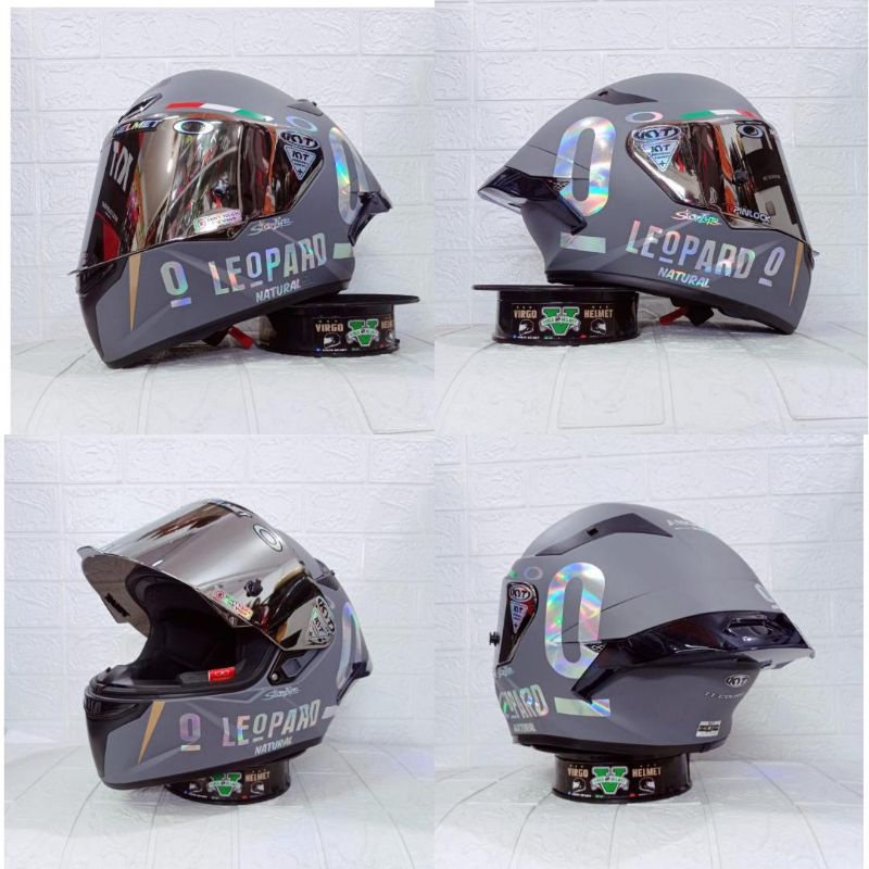Jual HELM KYT TT COURSE GORILA GREY MATT+ VISOR SILVER | Shopee Indonesia