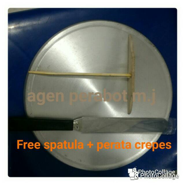 Jual Cetakan crepes 30 cm free spatula dan perata | Shopee Indonesia