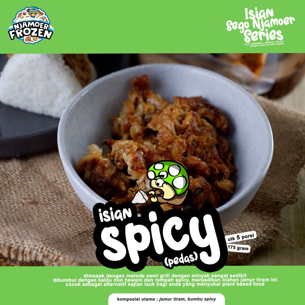 Jual ISIAN SEGO NJAMOER SPICY ( Jamur Tiram ) (Pedas) (Lauk Tumis Jamur ...