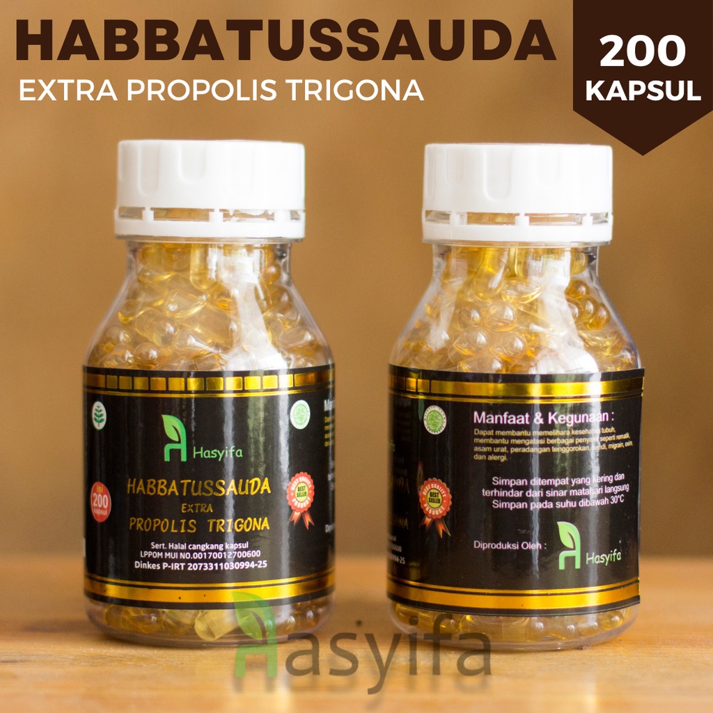 Jual Habbatussauda Extra Propolis Trigona 200 Kapsul | Hasyifa ...