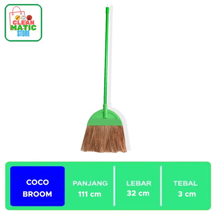 Jual Clean-Matic COCO BROOM / SAPU LANTAI / BAHAN DARI SABUT KELAPA ...