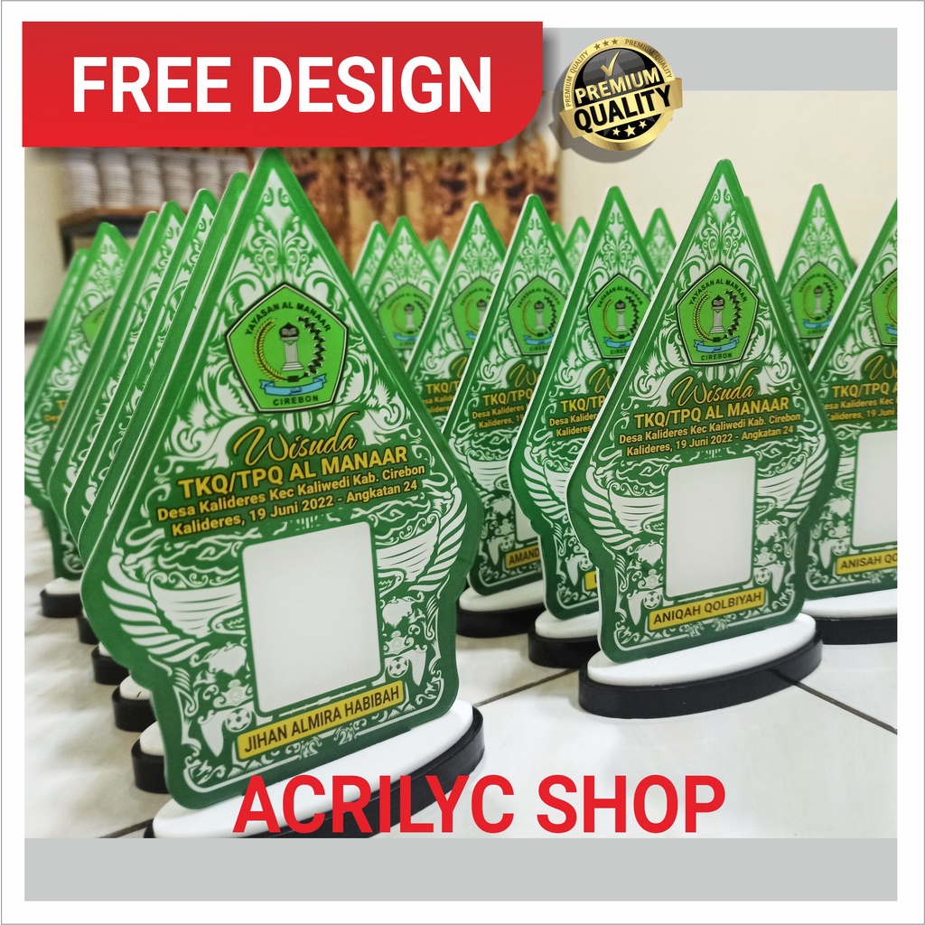 Jual Plakat Acrilik Vandel kenang kenangan TK,SD,MI, SMP, SMA ...