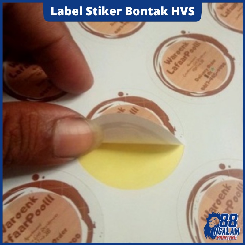 Jual Cetak Stiker Label Murah / Stiker Bontak HVS / Stiker HVS A3 ...