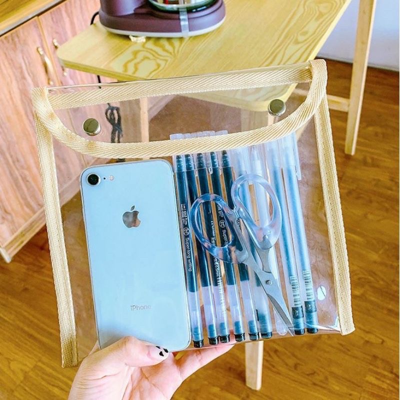 Jual pouch map mika transparan korea lucu dompet bening besar | Shopee ...