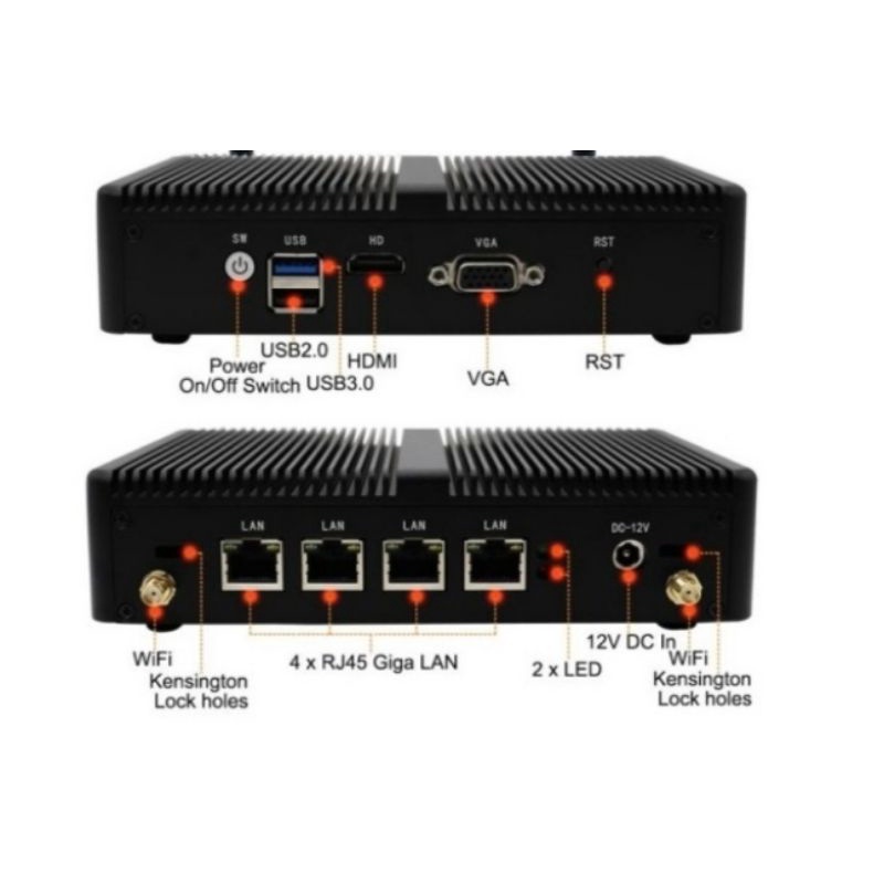Jual Mini PC Celeron Quad 4 Lan PFSENSE Sophos Clear OS Firewall UTM ...