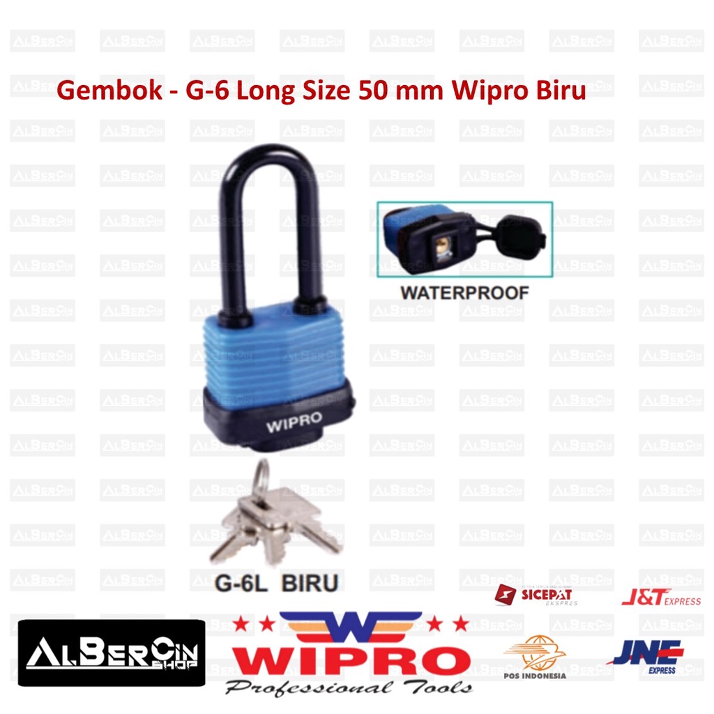 Jual Gembok Heavy Duty Tipe G6 Long Size 50mm Wipro Biru | Shopee Indonesia