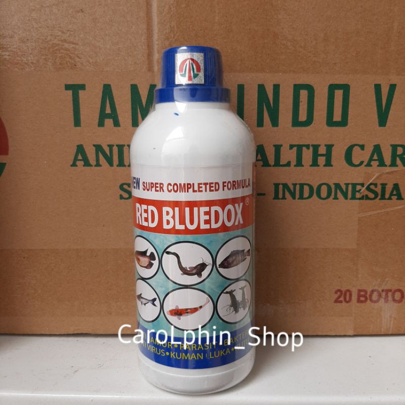 Jual Red Bluedox 500 ml obat ikan Anti jamur, parasit, bakteri, kuman ...