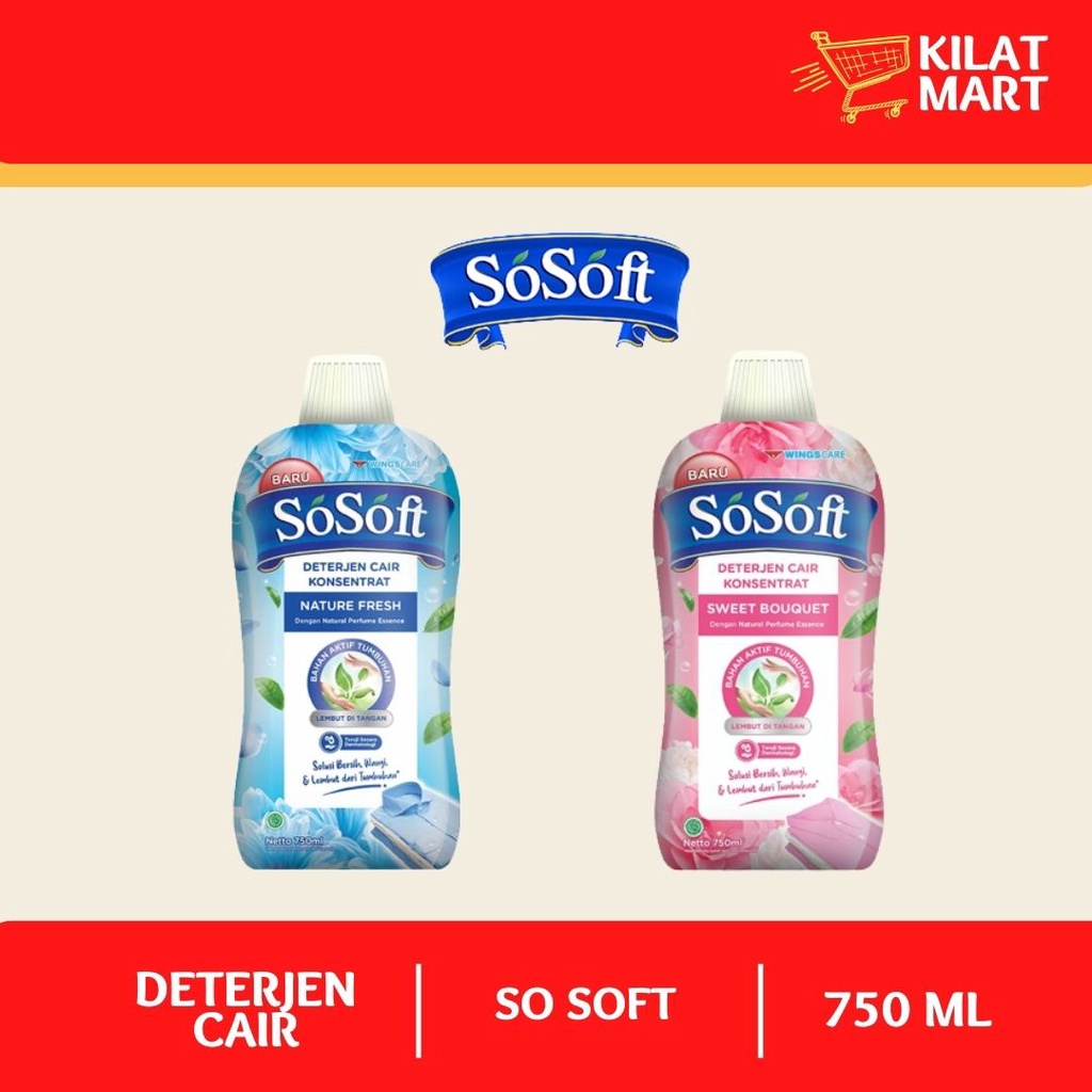 Jual SOSOFT DETERGENT LIQUID 750ml / Sosoft Deterjen cair 750ml ...