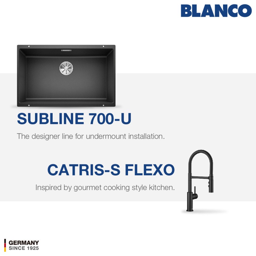 Jual Paket BLANCO Subline 700-U + BLANCO Catris-S Flexo Black Matt ...