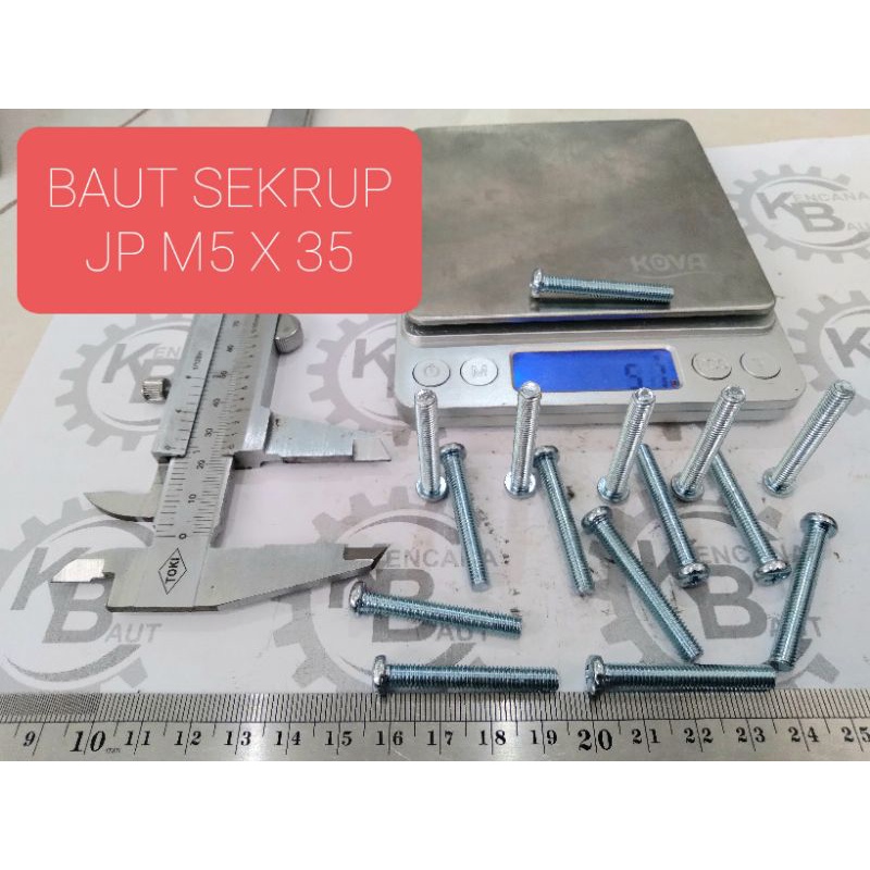 Jual BAUT SEKRUP JP M5 X 35 / BAUT JP M5 X 35 / BAUT OBENG PLUS JP M5 X ...