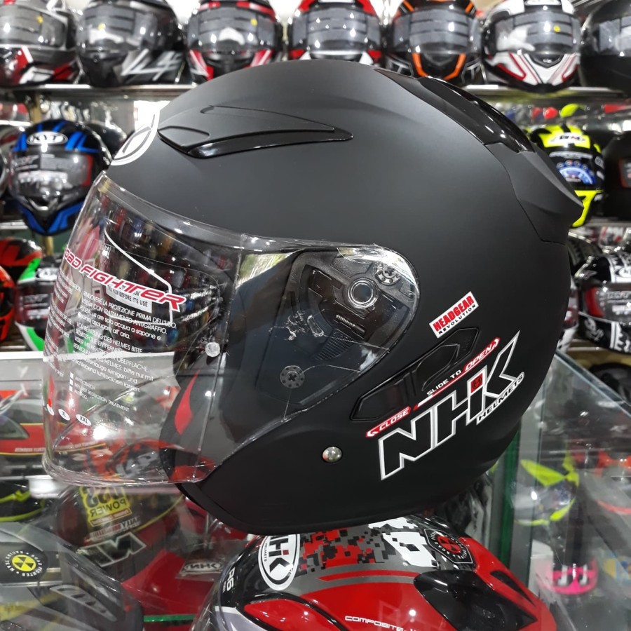 Jual NHK R1 BLACK DOFF DOUBLE VISOR | Shopee Indonesia