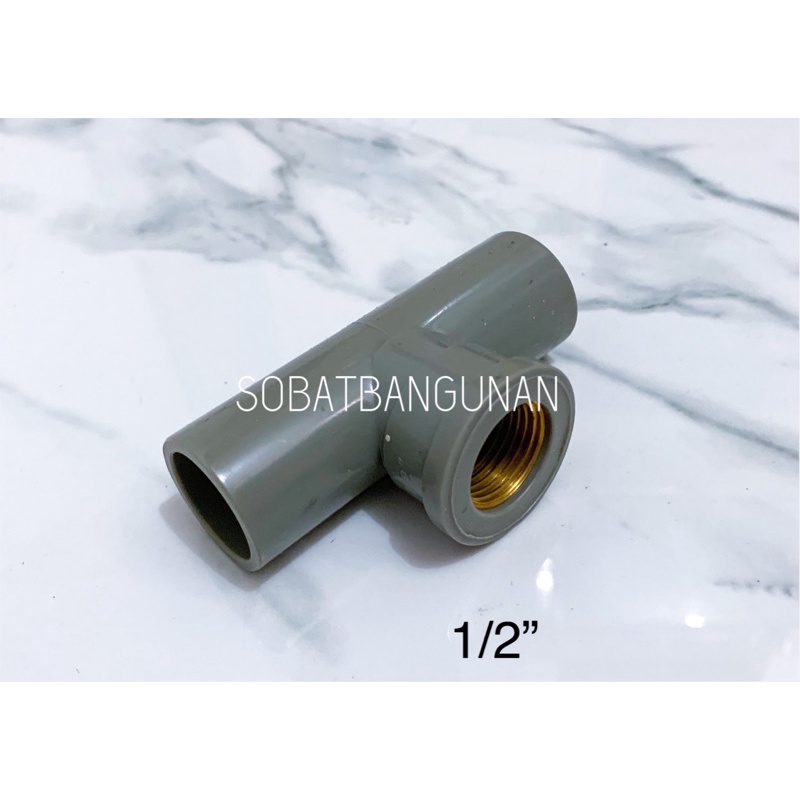 Jual TEE DRAT 1/2” inch KUNINGAN / T Drat Kuningan 1/2” inch | Shopee Indonesia