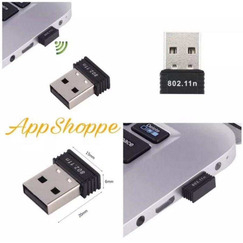 Jual USB WiFi mini wireless / dongle adapter USB 802.11N / USB Wifi 600mbps | Shopee Indonesia