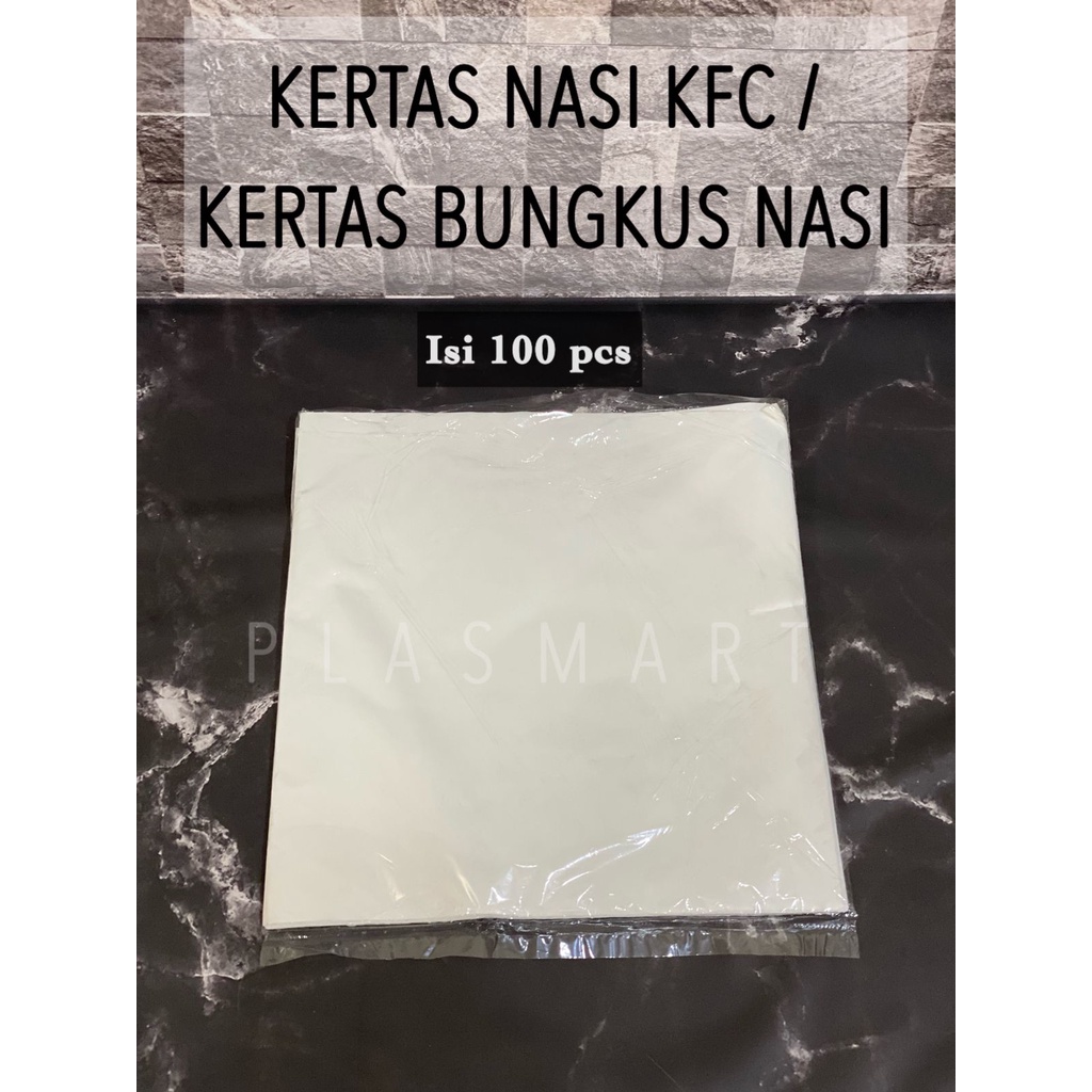 Jual Kertas KFC /MCD / Kertas Bungkus Nasi isi 100 lembar | Shopee ...