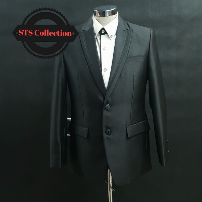 Jual Jas Wedding Hitam AR / Jas nikah pria warna hitam / jas pria hitam ...