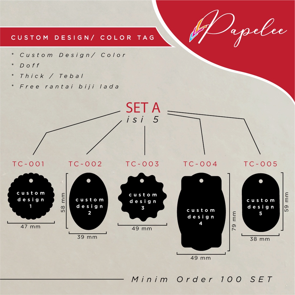 Jual Custom Tag tebal / Gift tag / Hangtag / Tag Hampers | Shopee Indonesia