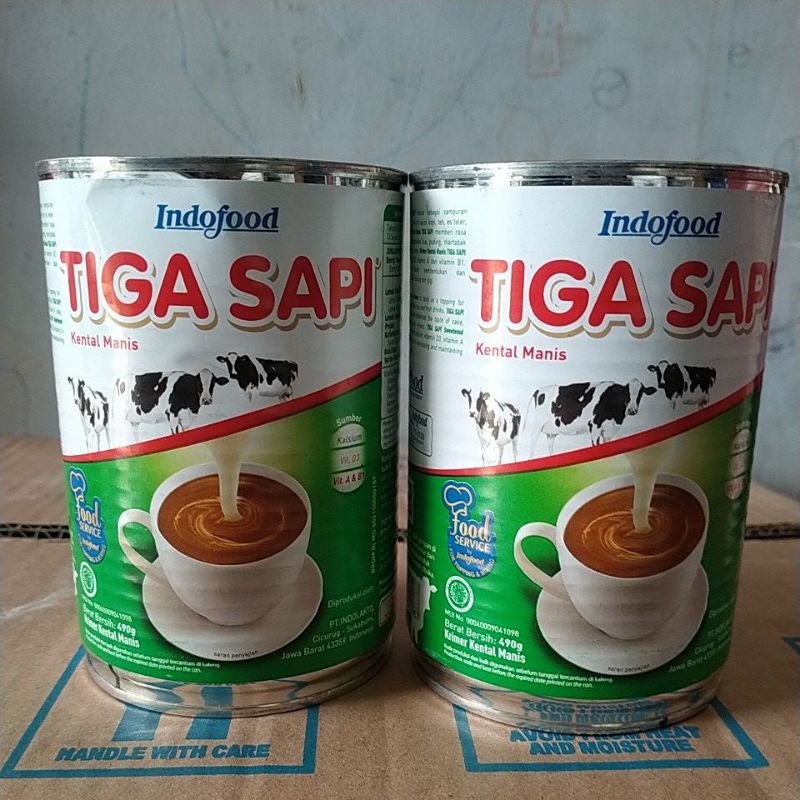 Jual SUSU KRIMER KENTAL MANIS CAP TIGA SAPI 490GR | Shopee Indonesia