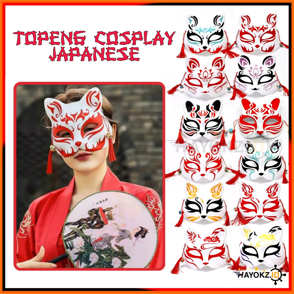 Jual Topeng Anbu Cosplay Ninja Kucing Japanese Anime Demon Slayer Fox ...