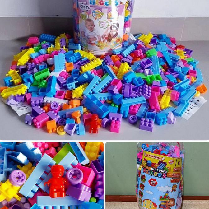 Jual Mainan Balok Susun Bongkar Pasang Isi 510 pcs mainan edukasi anak ...