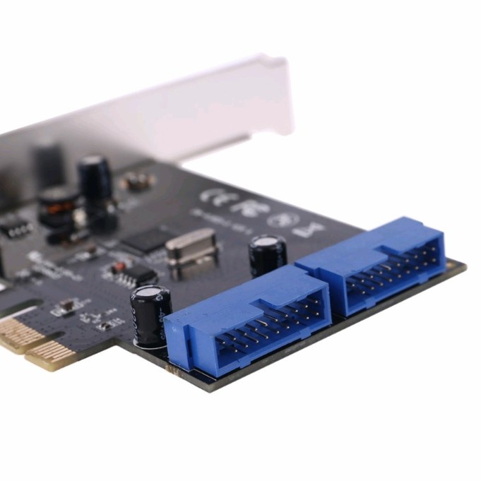 Jual pcie to dual sata 3.0 20pin 19 pin card front panel pci express ...