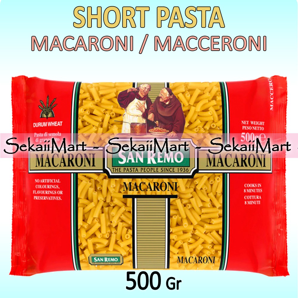 Jual SAN REMO Macaroni Pasta 38 500gr - SANREMO Makaroni Pasta Gandum ...