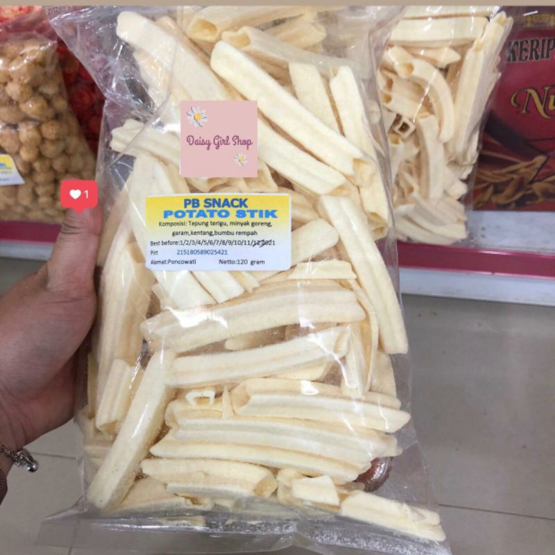 Jual potato stick / stik kentang goreng gurih renyah ukuran besar isi ...