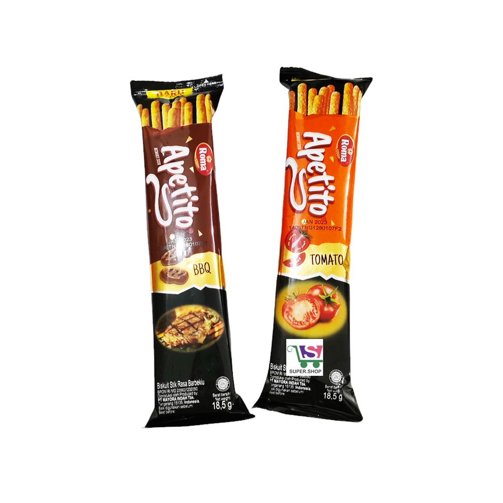 Jual Roma APETITO Biskuit Stik Tomato / BBQ 18,5 Gram | Shopee Indonesia