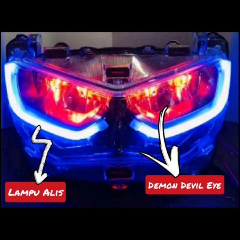 Jual led strip 3 titik 12v demon devil eye | Shopee Indonesia