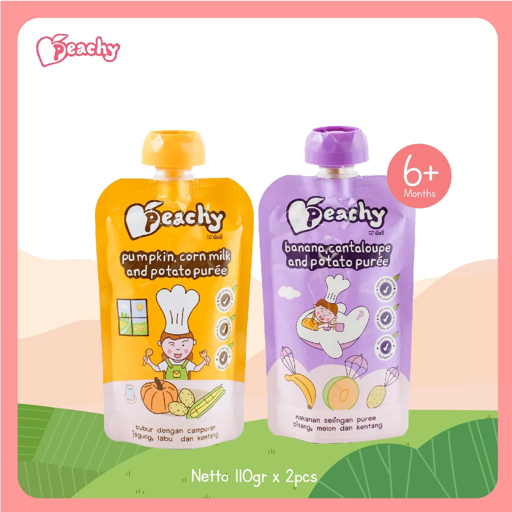 Jual [PAKET MPASI 6 BULAN] - Peachy Puree B [Fruits & Veggies] 6m ...