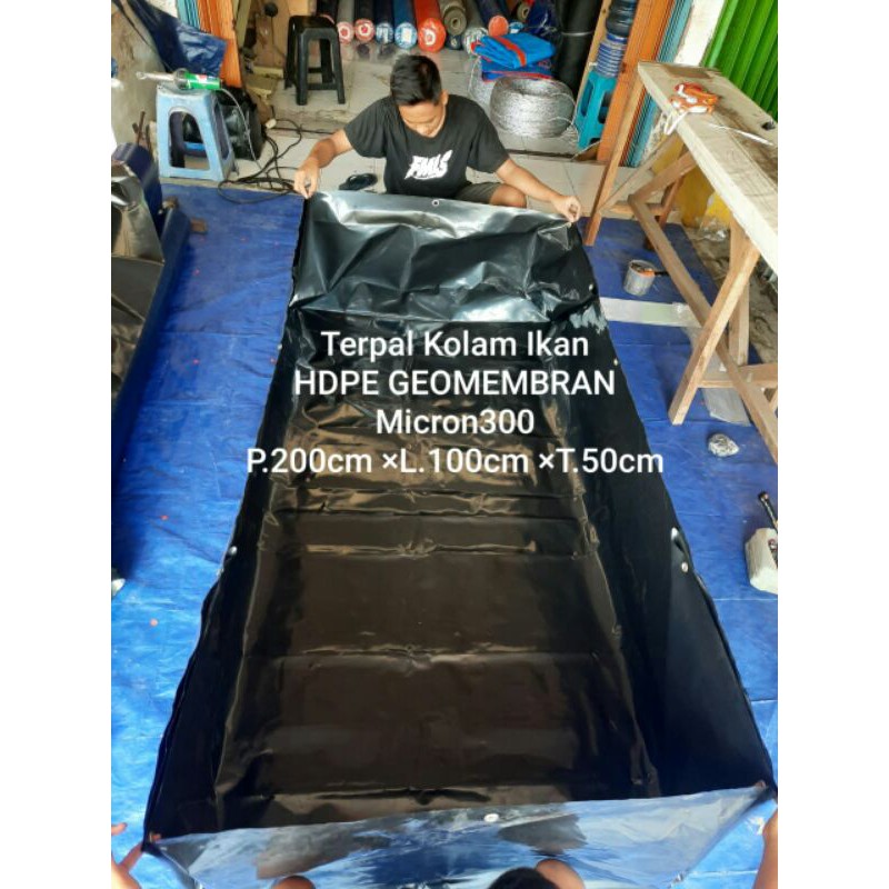 Jual Terpal kolam ikan HDPE P.200cmxL.100cmxT.50cm | Shopee Indonesia