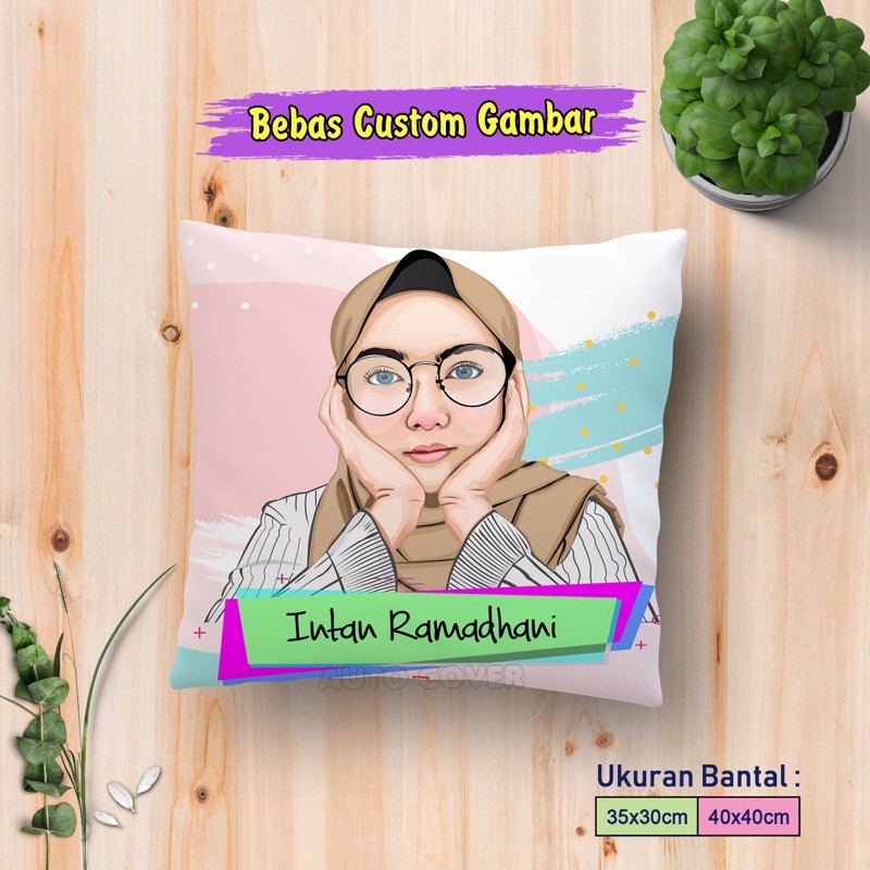 Jual Bantal custom nama dan foto hadiah wedding ultah bantal kado ...