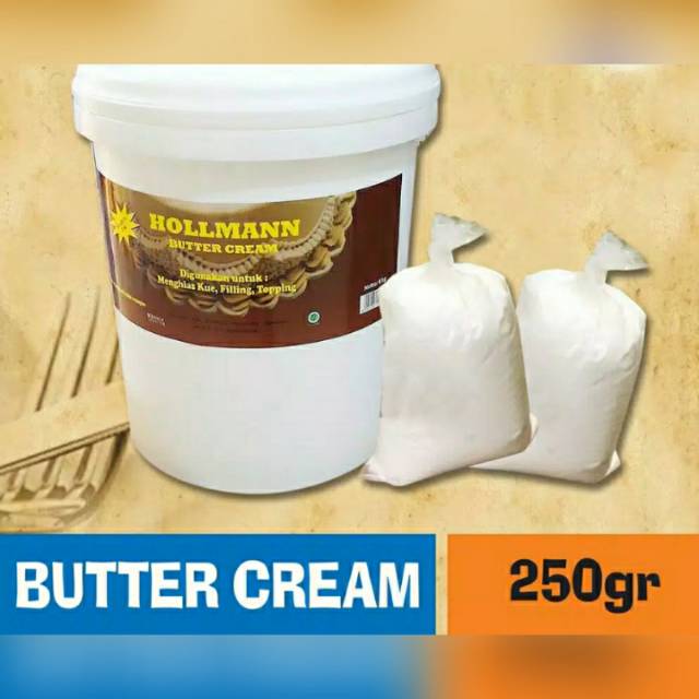 Jual Repack 250gram Butter Cream Hollman/ Filling / Topping | Shopee ...